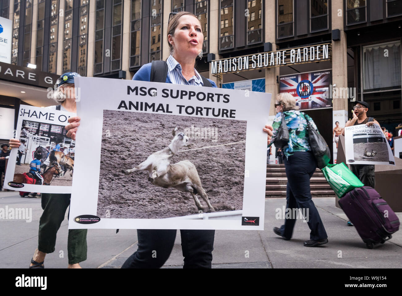 New York, United States. 13th Aug, 2019. Animal rights activists ...