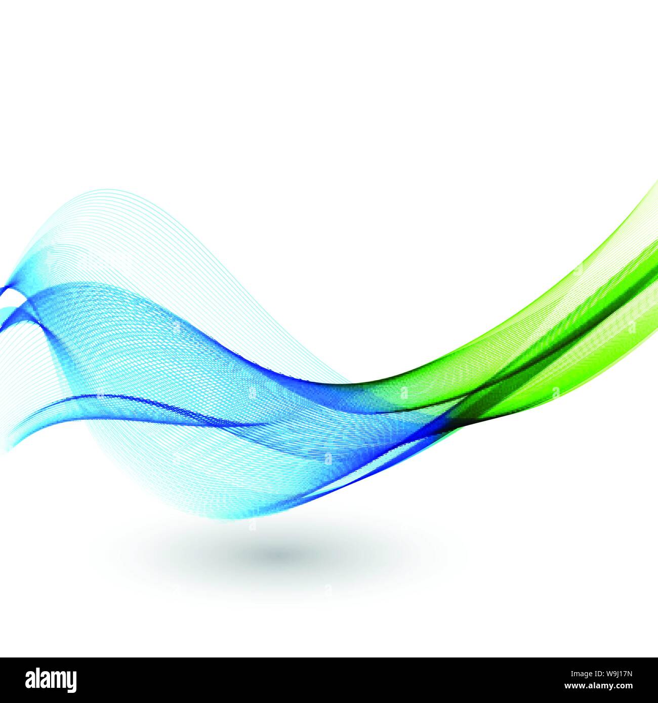 Abstract vector background, blue and green waved lines Stock Vector ...