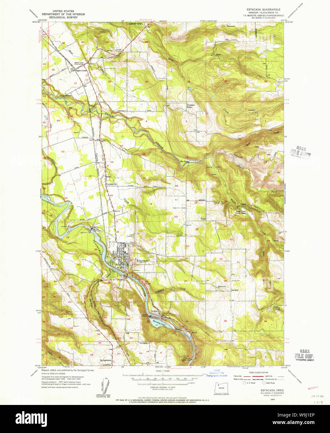 Map of estacada hi-res stock photography and images - Alamy