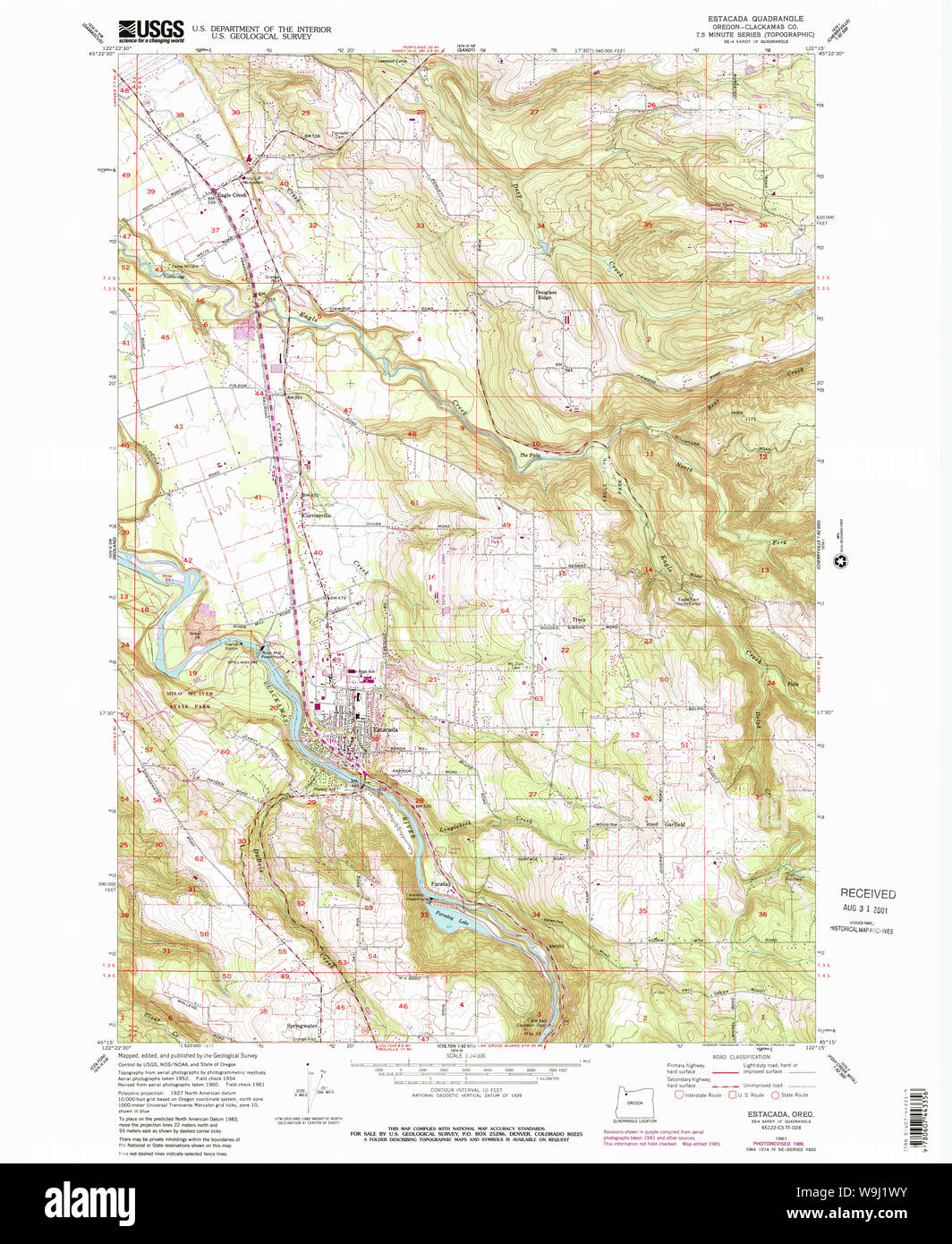 Map of estacada hi-res stock photography and images - Alamy
