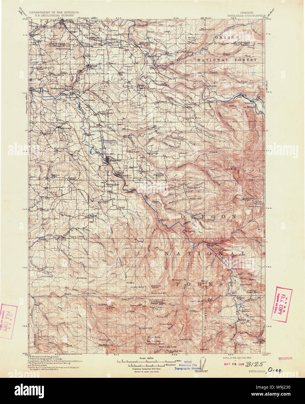 Map of estacada hi-res stock photography and images - Alamy