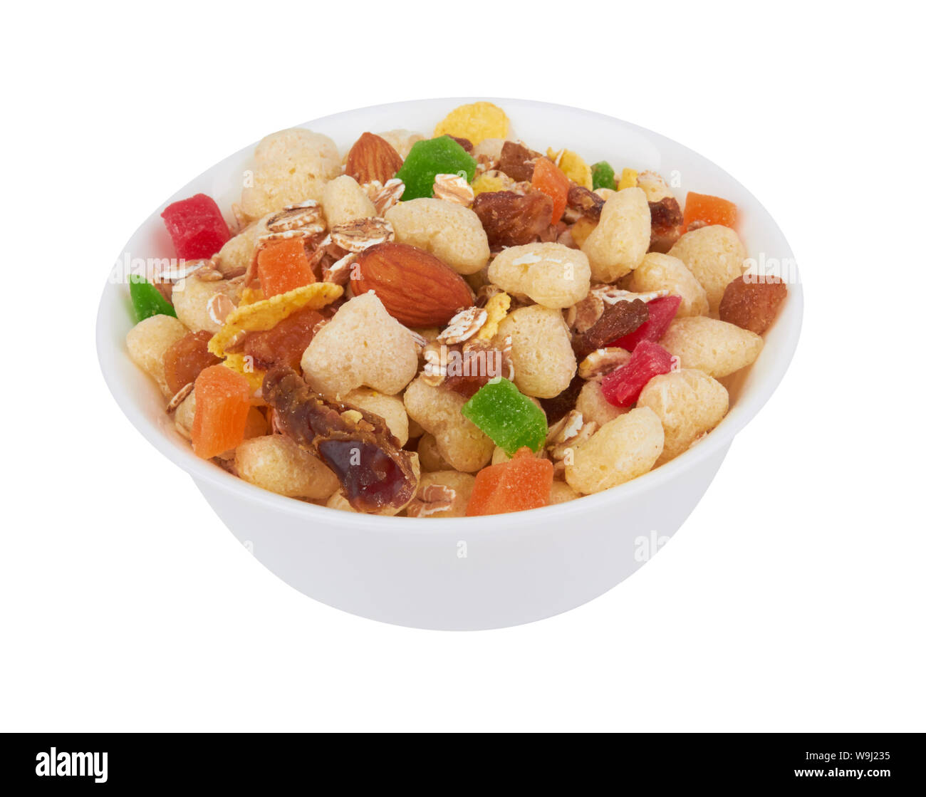 Fruit muesli in bowl Cut Out Stock Images & Pictures - Alamy