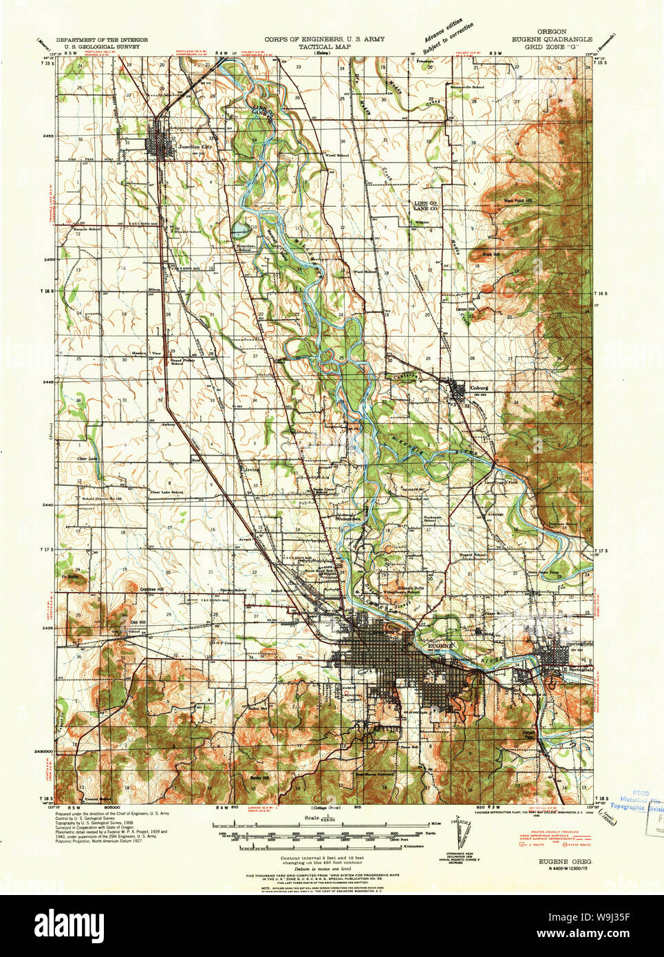 Eugene oregon map hi-res stock photography and images - Alamy