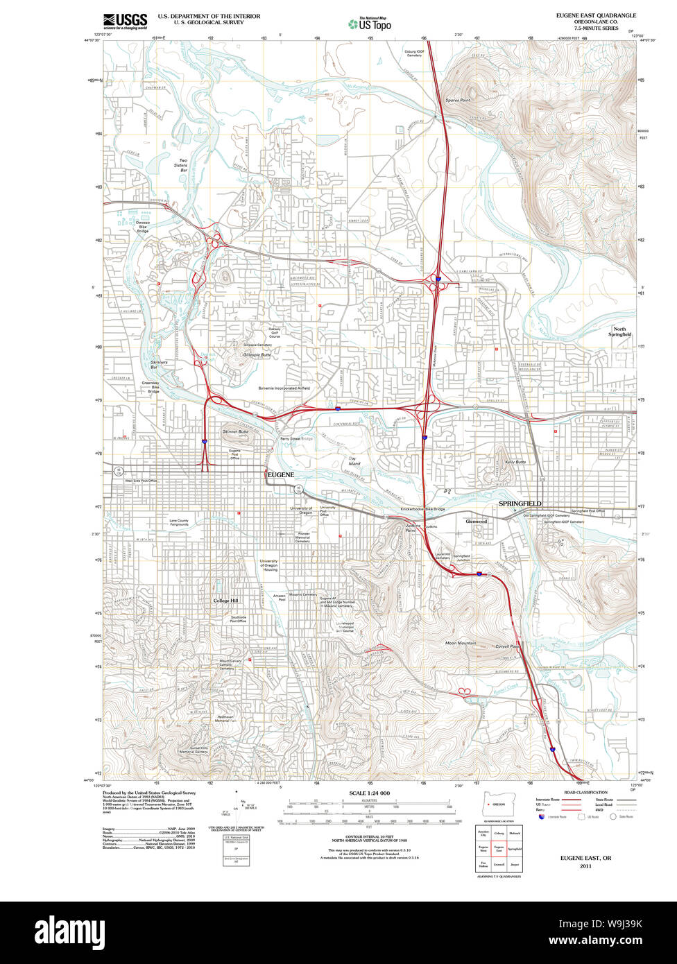 Eugene oregon map hi-res stock photography and images - Alamy