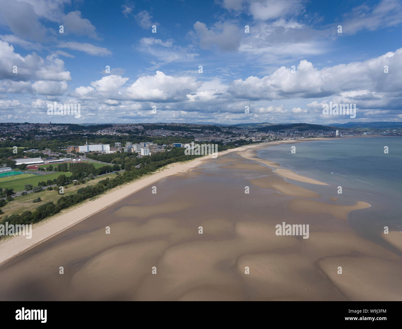 Swansea Bay at low tide Stock Photo - Alamy