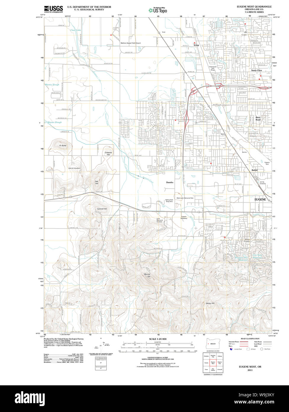 Eugene oregon map Cut Out Stock Images & Pictures - Alamy