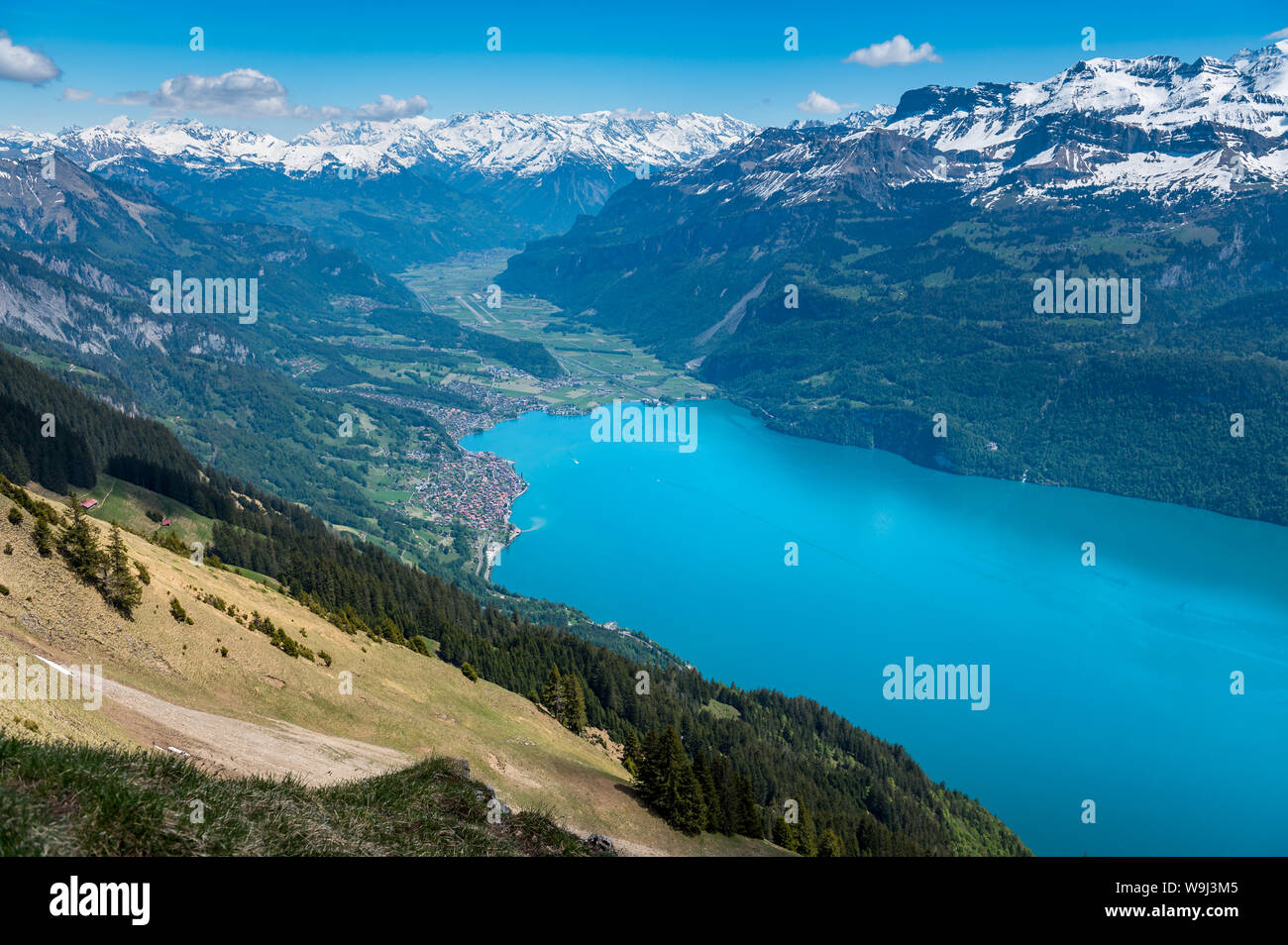 aerial view of Brienz and Lake Brienz Stock Photo - Alamy