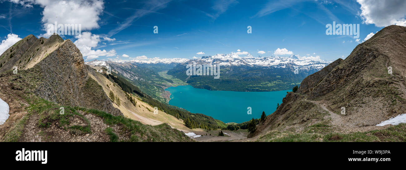 panoramic view of Brienz and Lake Brienz with Tannhorn Stock Photo - Alamy