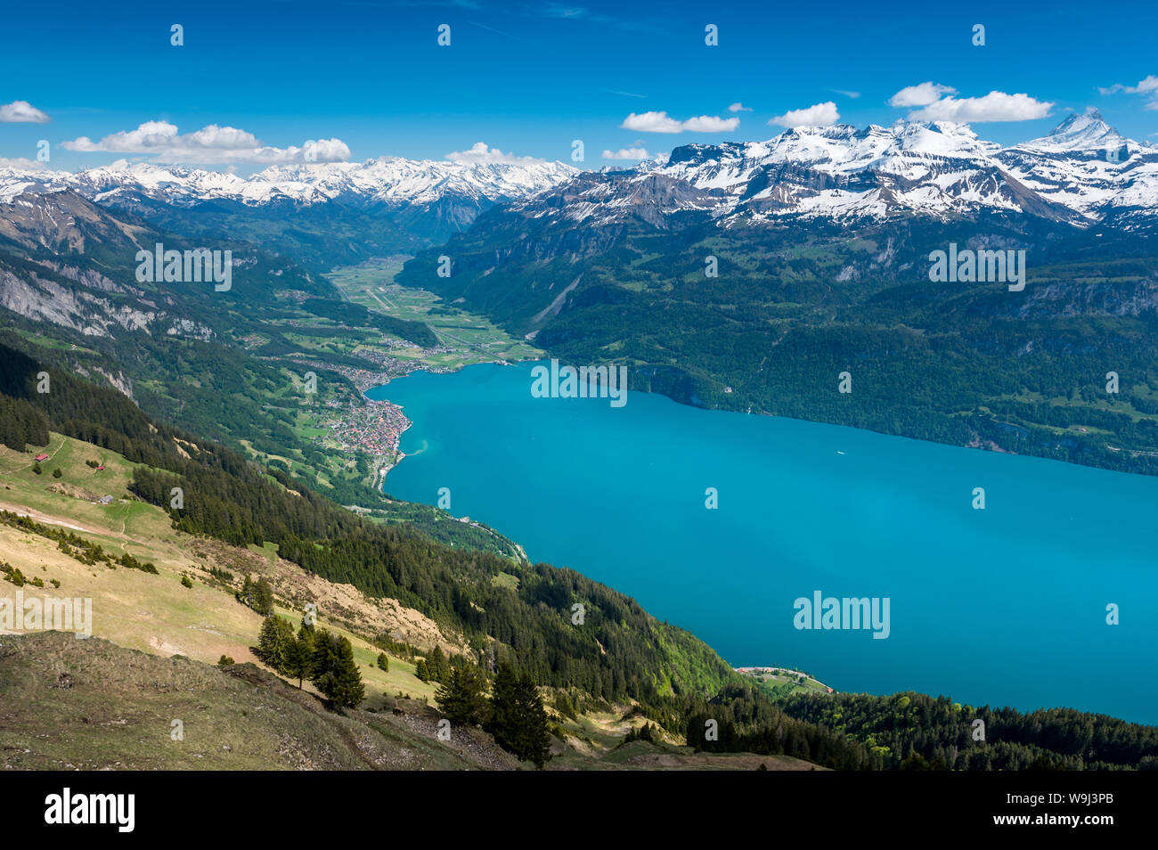aerial view of Brienz, Lake Brienz and Haslital Stock Photo - Alamy
