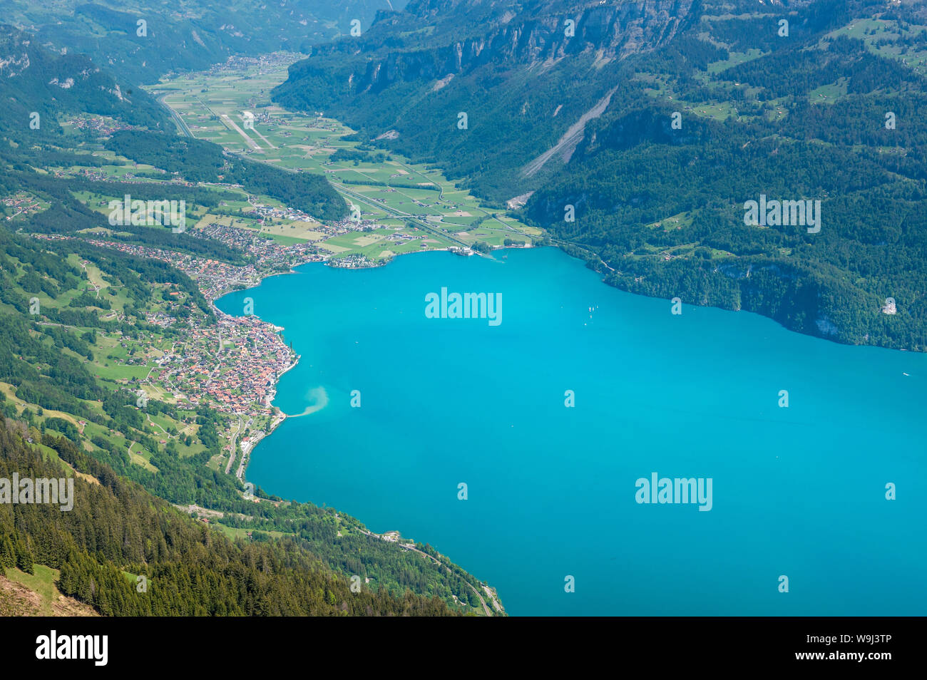 aerial view of Brienz and Lake Brienz Stock Photo - Alamy