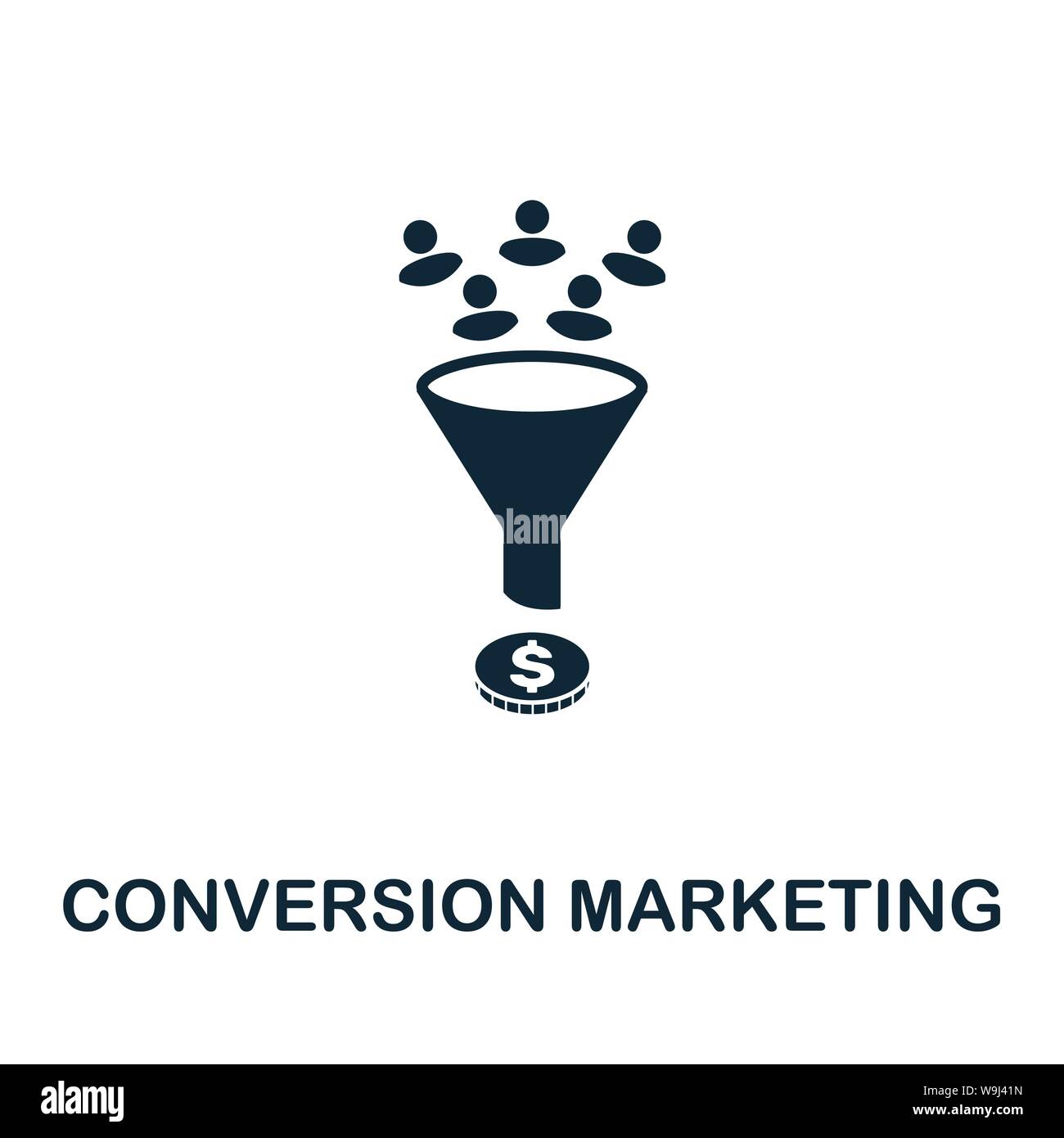 Conversion Marketing vector icon symbol. Creative sign from seo and ...