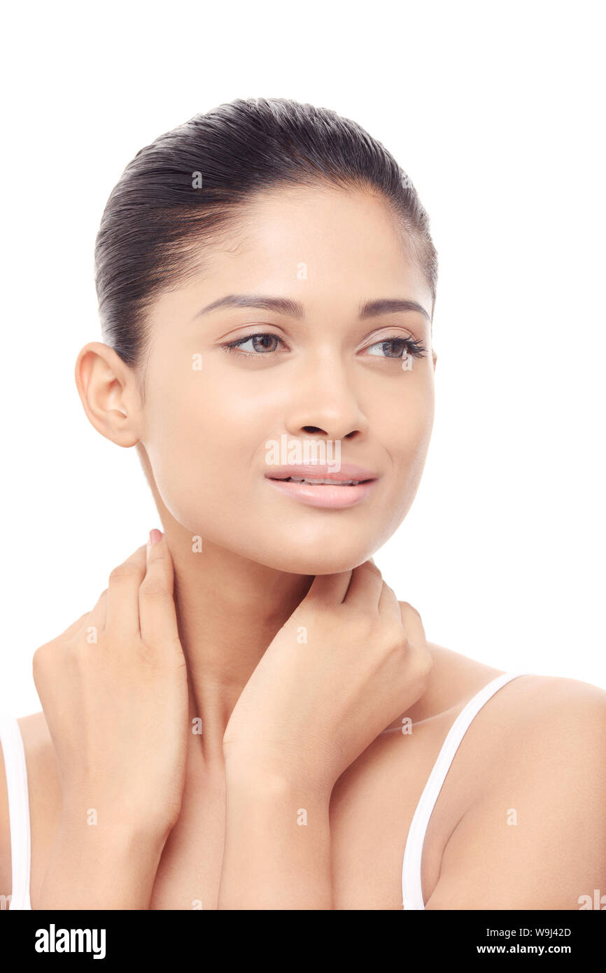 Hands on back of neck hi-res stock photography and images - Alamy