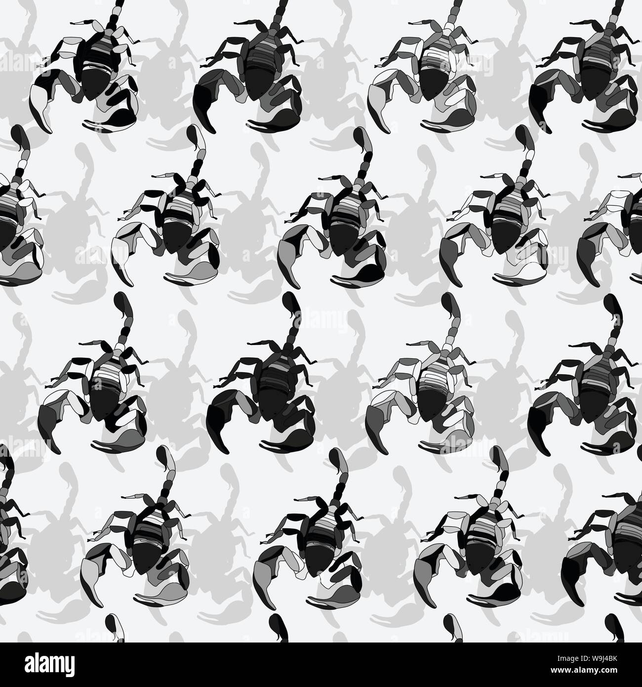 Vector grey camouflage colored scorpions seamless pattern Stock Vector ...