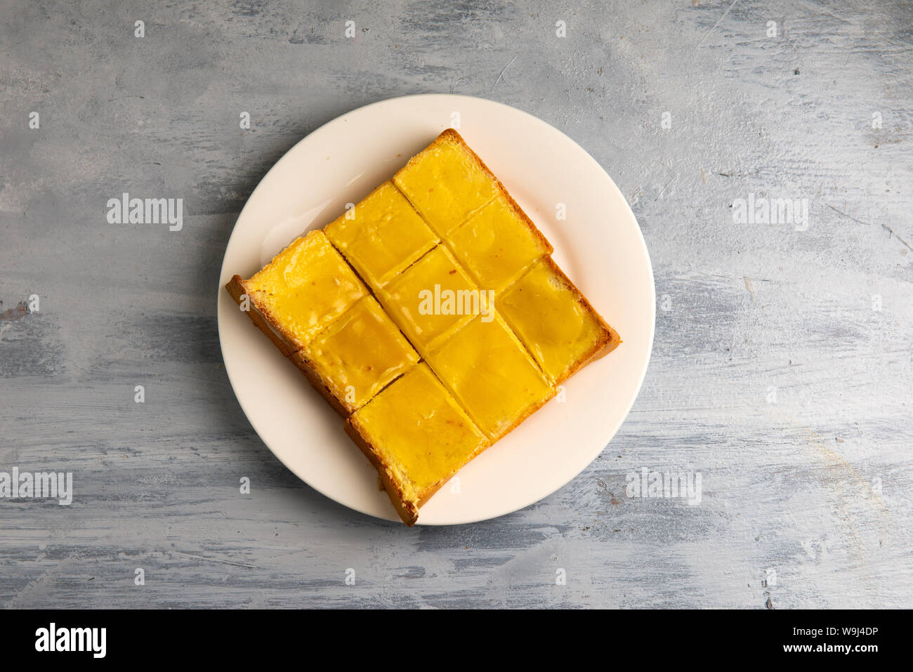 Common oriental breakfast set in Malaysia consisting of toast bread ...