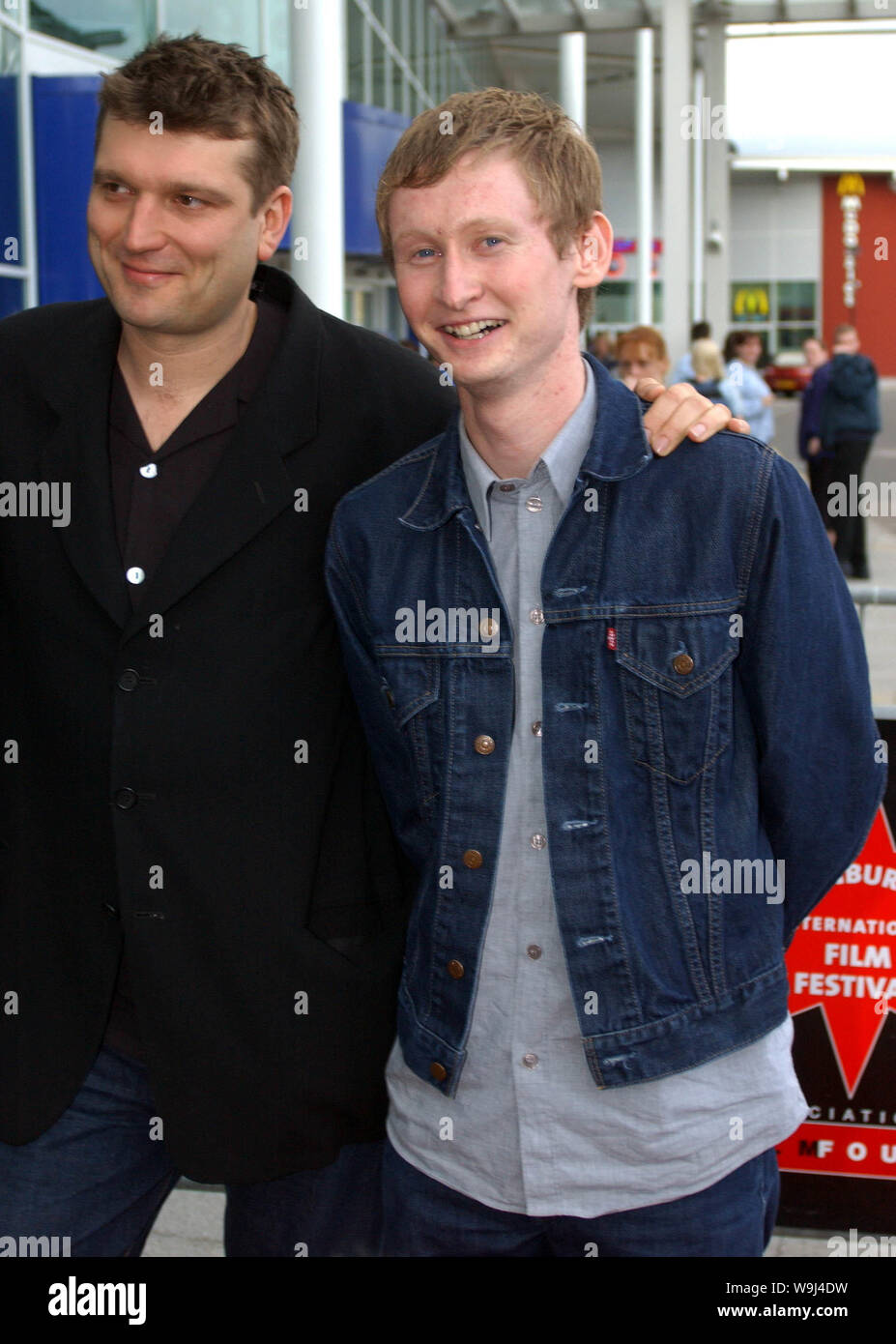 Director Peter Cattaneo, left, of Full Monty fame pictured with one of ...