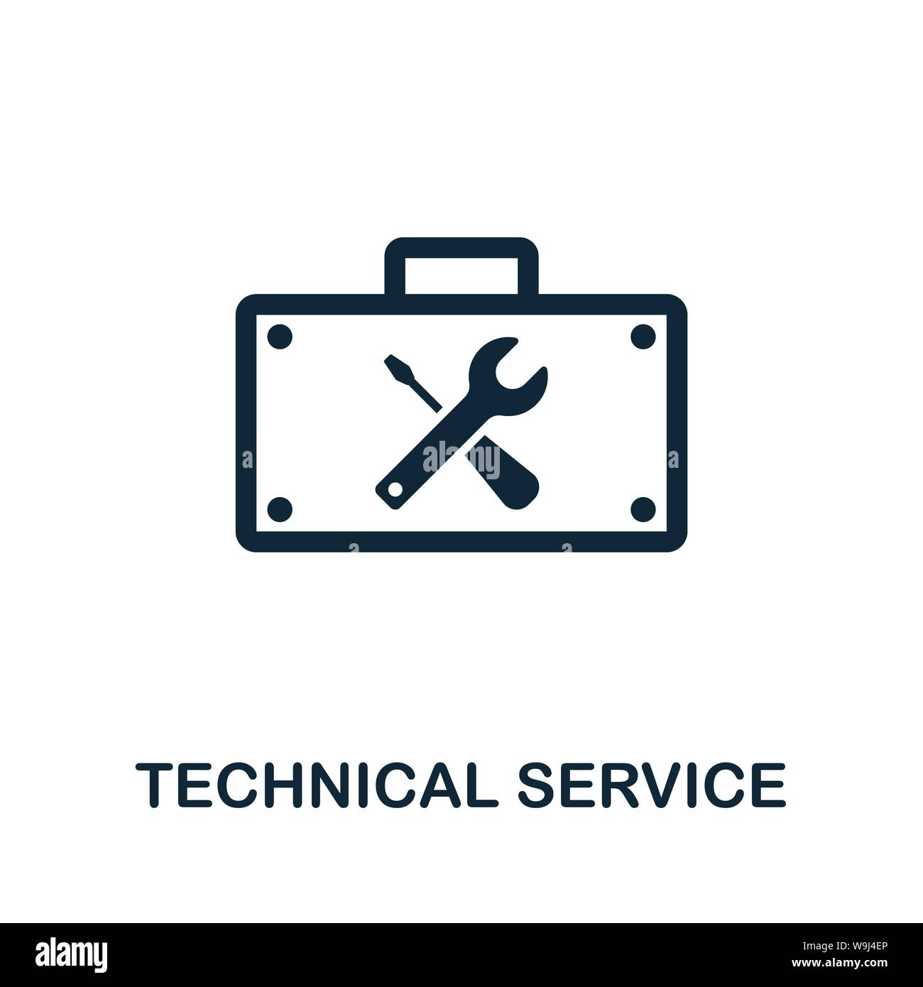 Technical Service vector icon symbol. Creative sign from seo and ...