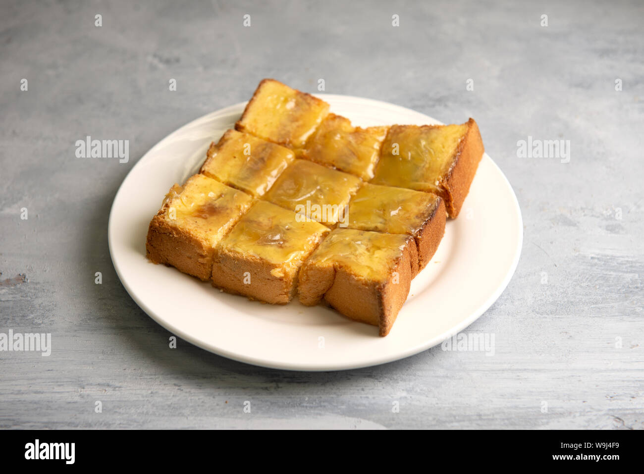 Common oriental breakfast set in Malaysia consisting of toast bread ...