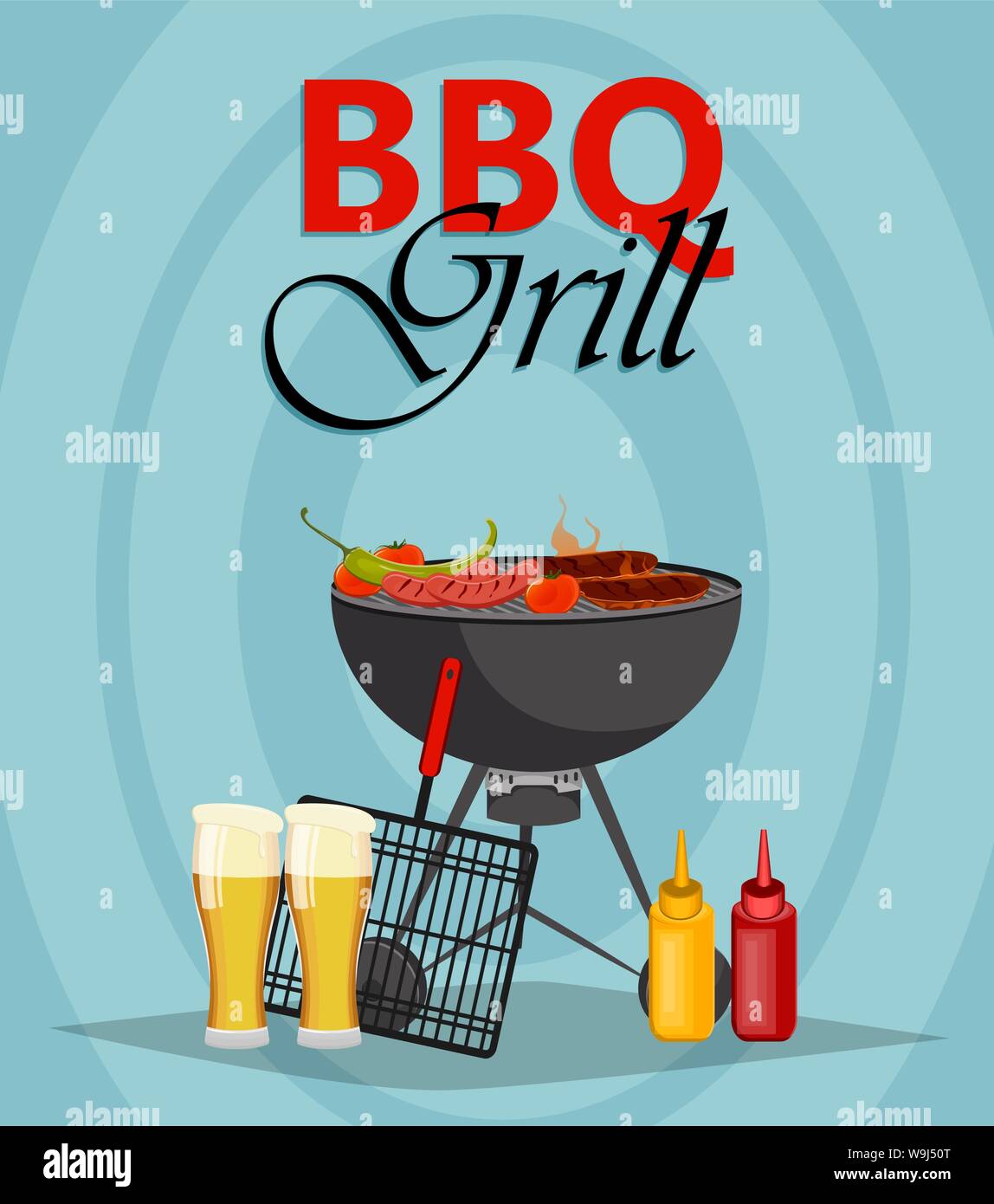 Barbeque illustration hi-res stock photography and images - Alamy