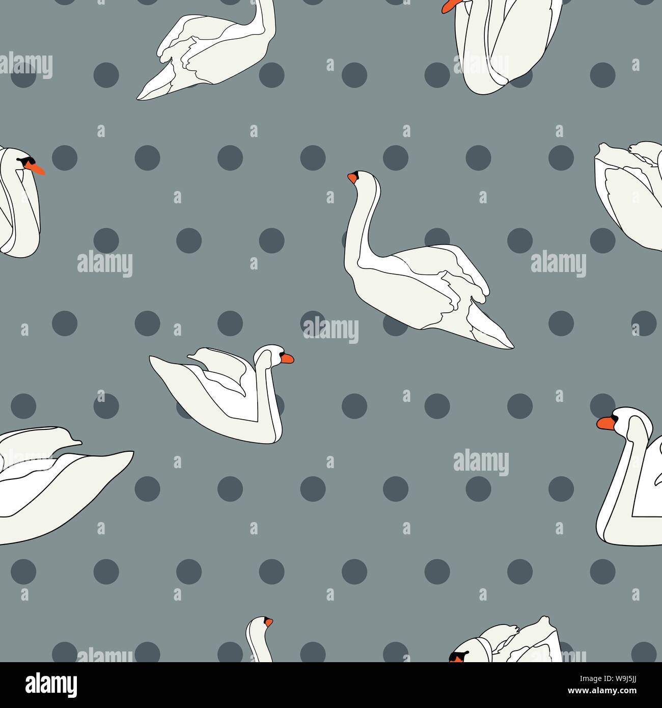 Swans wallpaper swan pattern hi-res stock photography and images - Alamy