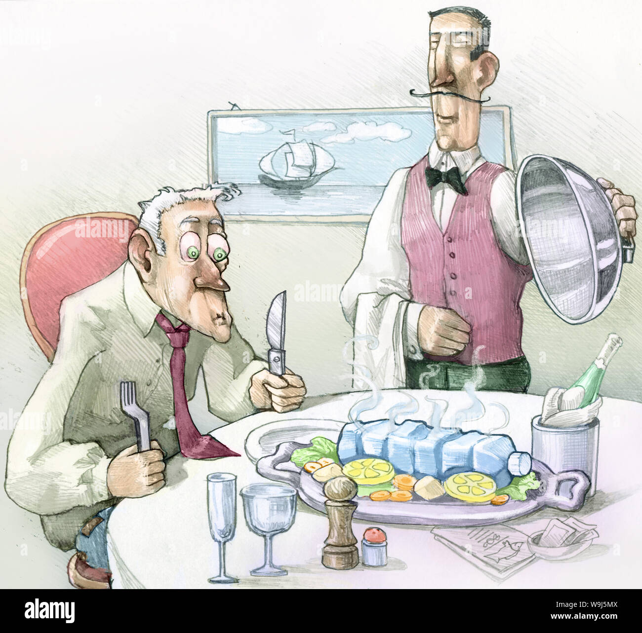 Cartoon water bottle hi-res stock photography and images - Alamy