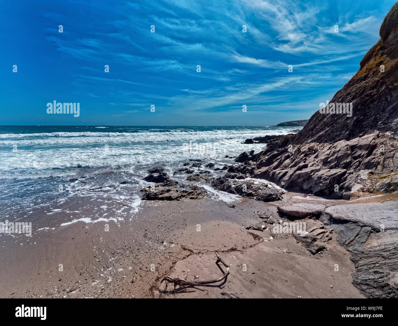 Porthcurnick Beach, Portscatho, Cornwall, UK Stock Photo - Alamy
