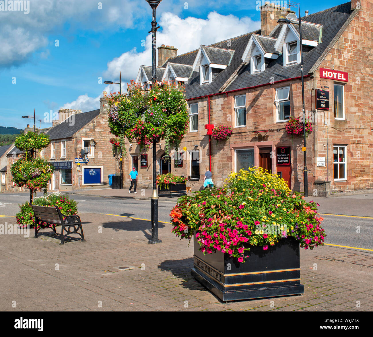 ALNESS ROSS AND CROMARTY SCOTLAND VILLAGE TOWN IN BLOOM HIGH STREET ...