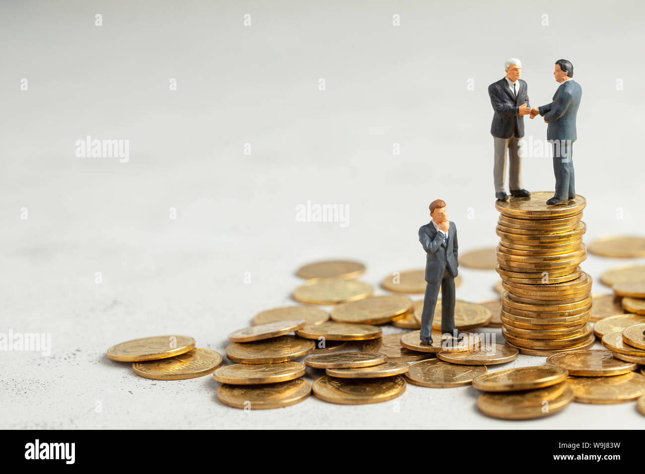 Businessmen shake hands as a symbol of a successful profitable ...