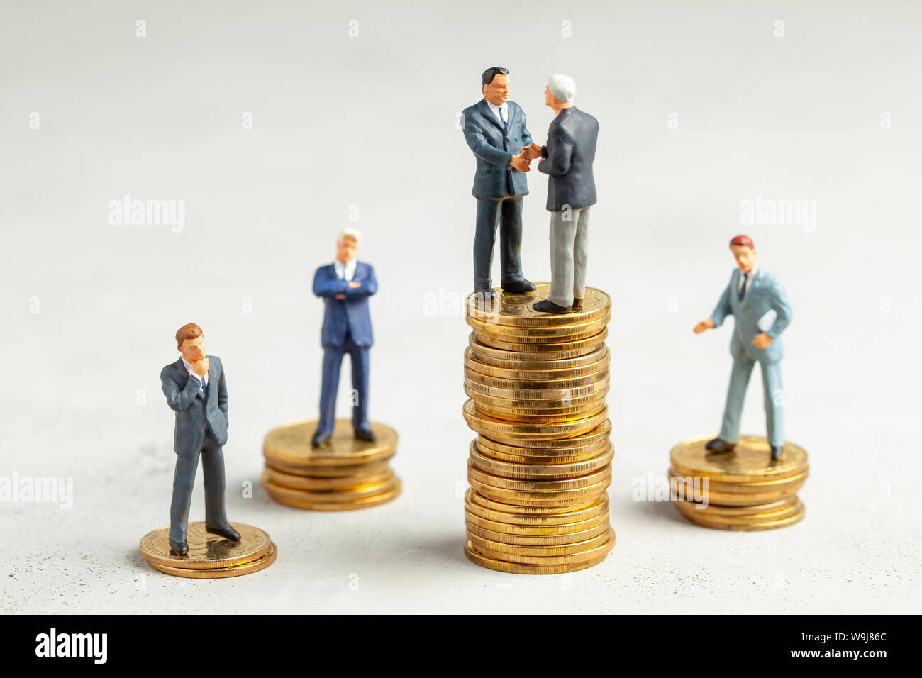 Businessmen shake hands as a symbol of a successful profitable ...