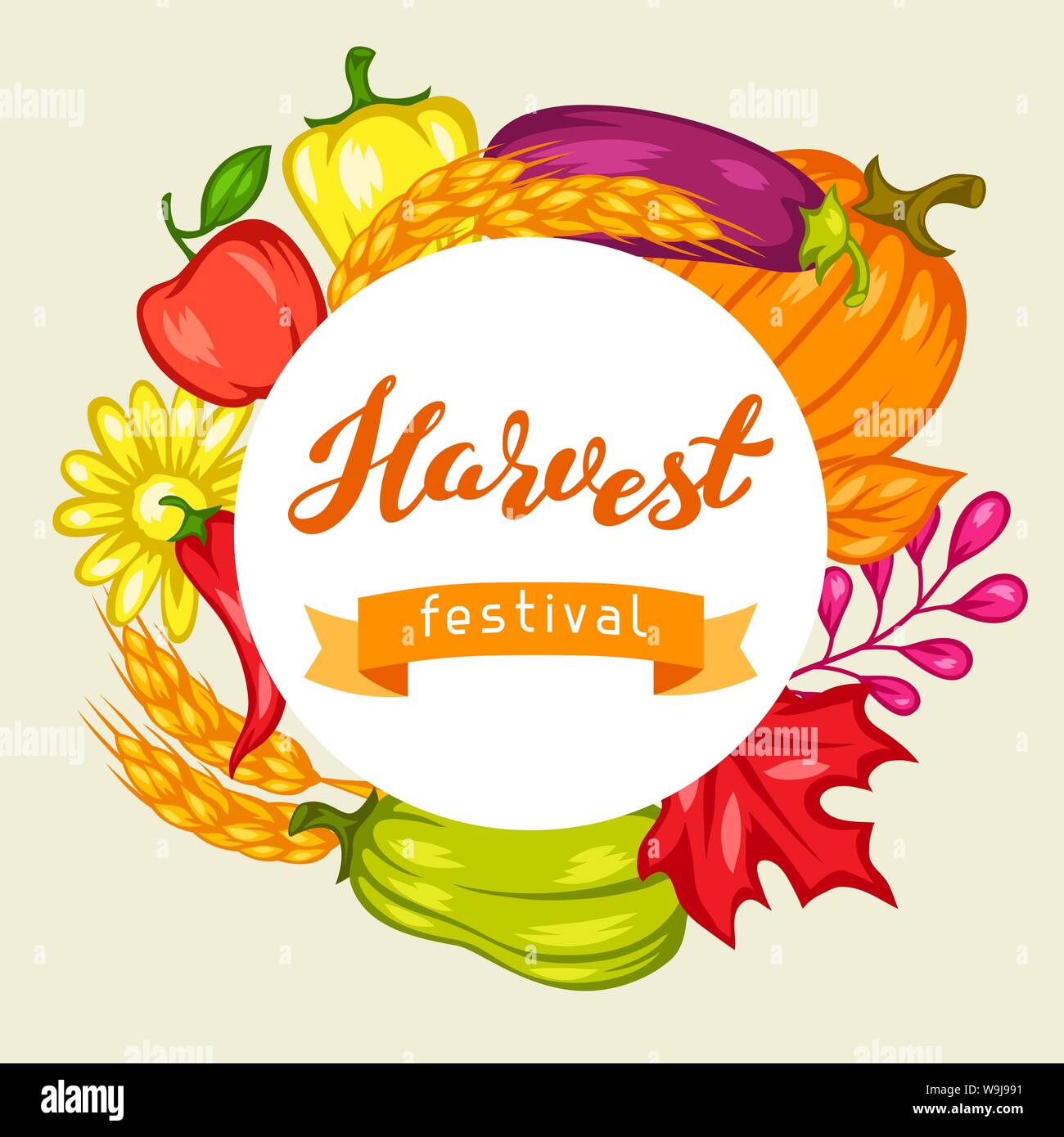 Harvest festival background with fruits and vegetables Stock Vector ... Harvest festival background with fruits and vegetables Stock Vector ...
