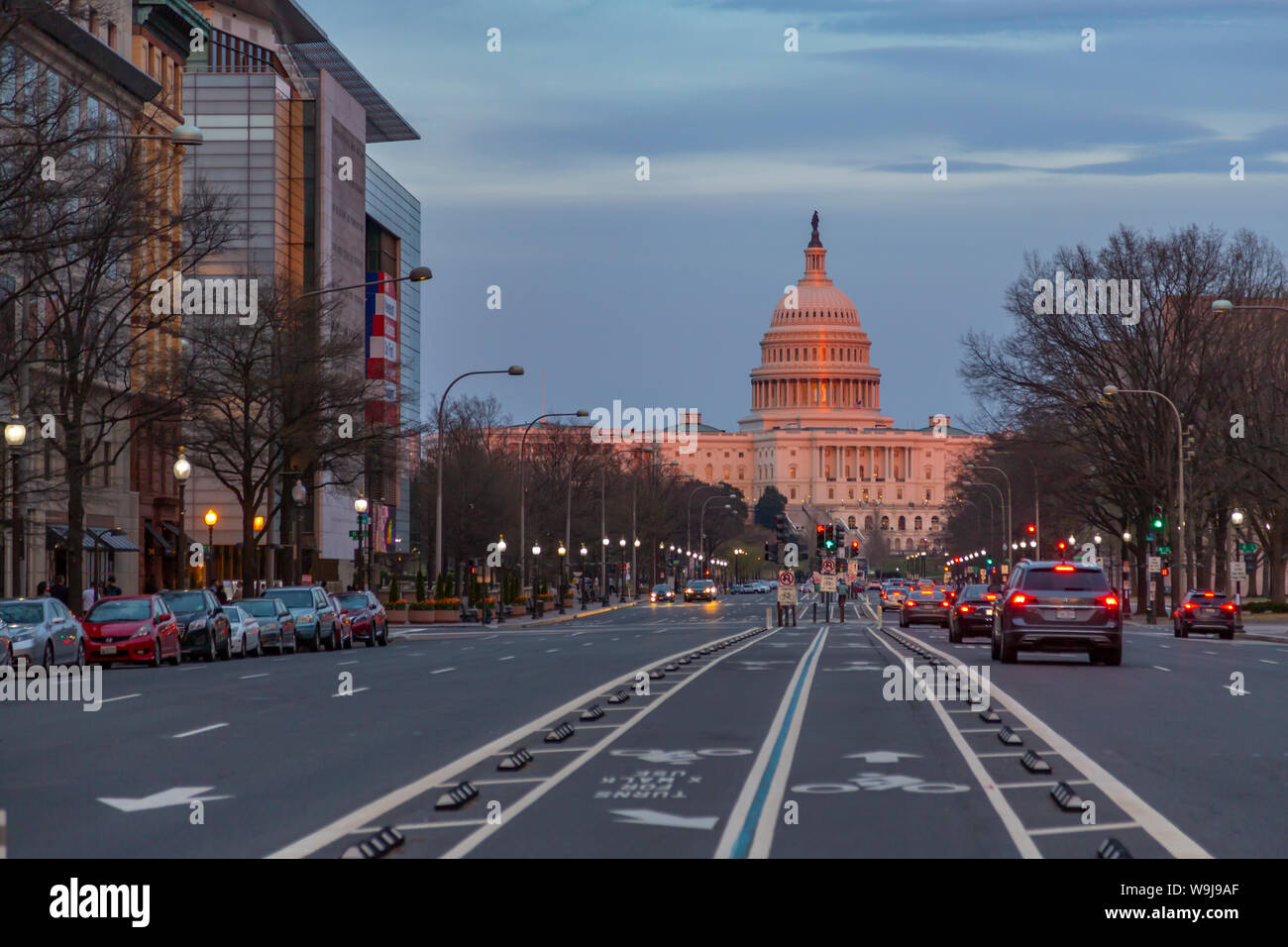 United capitol with cherry blossoms flowers washington dc usa hi-res ...