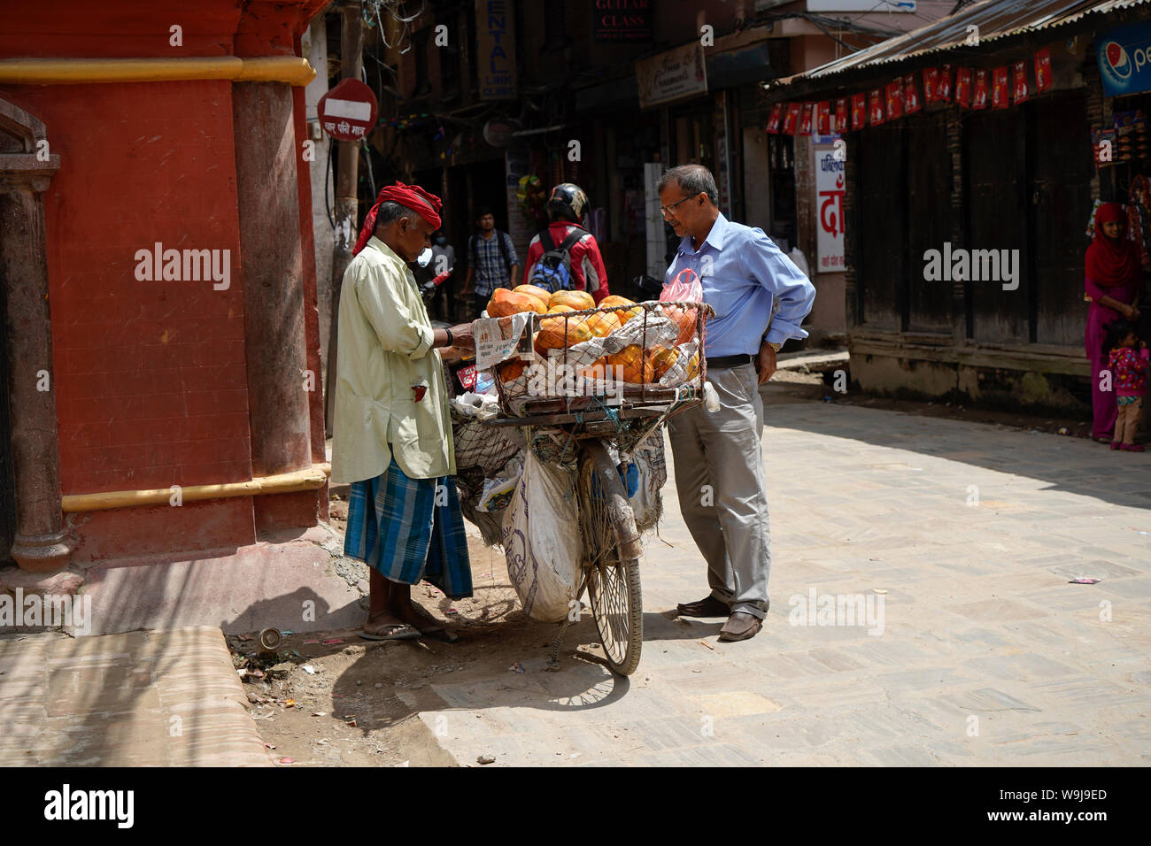 Street life in Kathmandu Nepal Stock Photo - Alamy