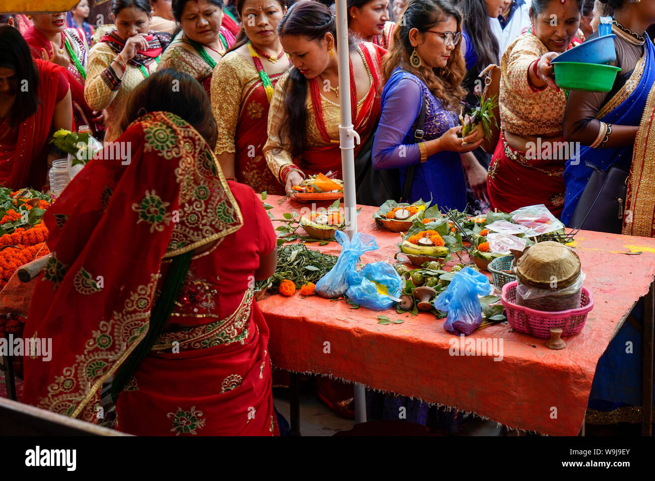 Teej festival of dance in Kathmandu Nepal South Asia Stock Photo - Alamy