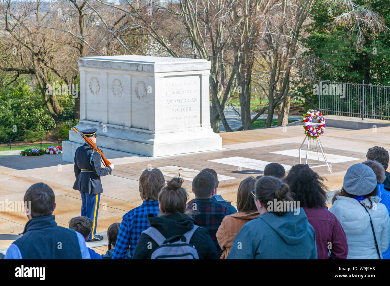 View of Grave of the Unknown Soldier in Arlington National Cemetery ...