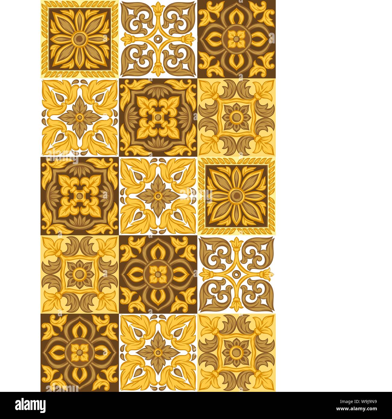 Italian ceramic tile pattern. Ethnic folk ornament Stock Vector Image ...