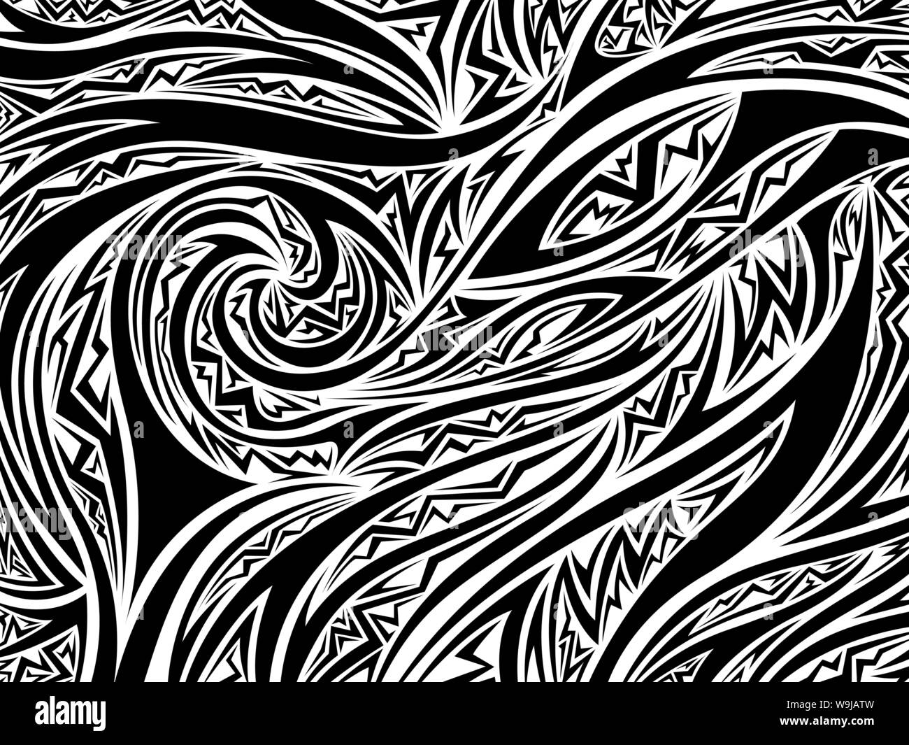 Abstract psychedelic wave pattern. Vector illustration background. For ...