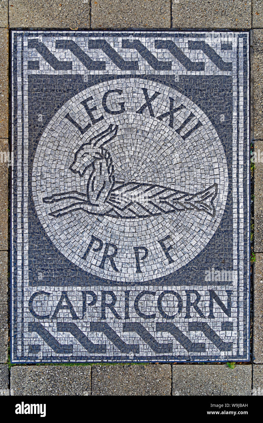Mosaik, Legio XXII Primigenia, Legion römisch, Capricorn, mythologische ...