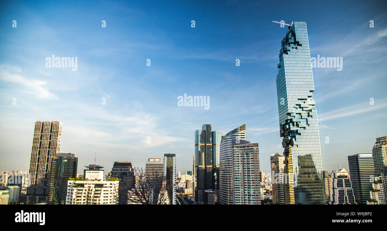 Mahanakhon tower views in Bangkok in Thailand Stock Photo - Alamy