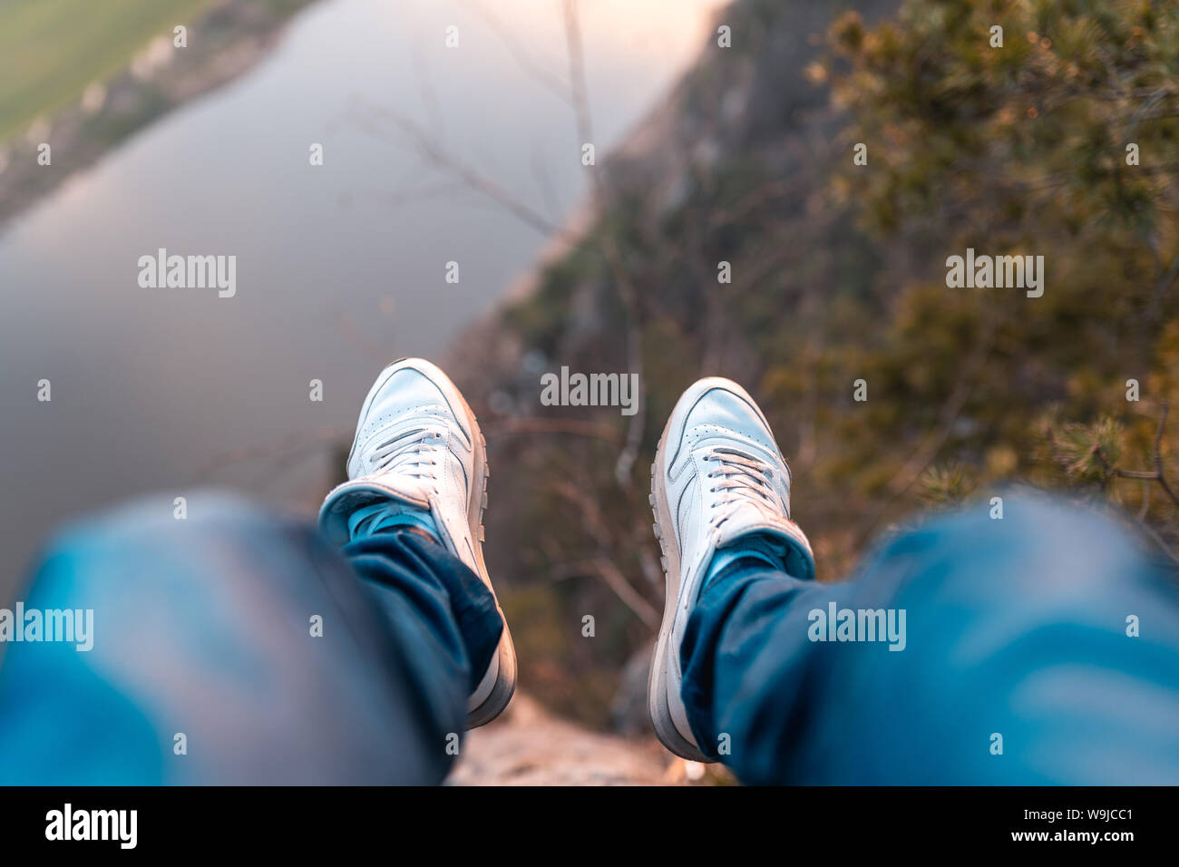 Man laying down feet hi-res stock photography and images - Alamy