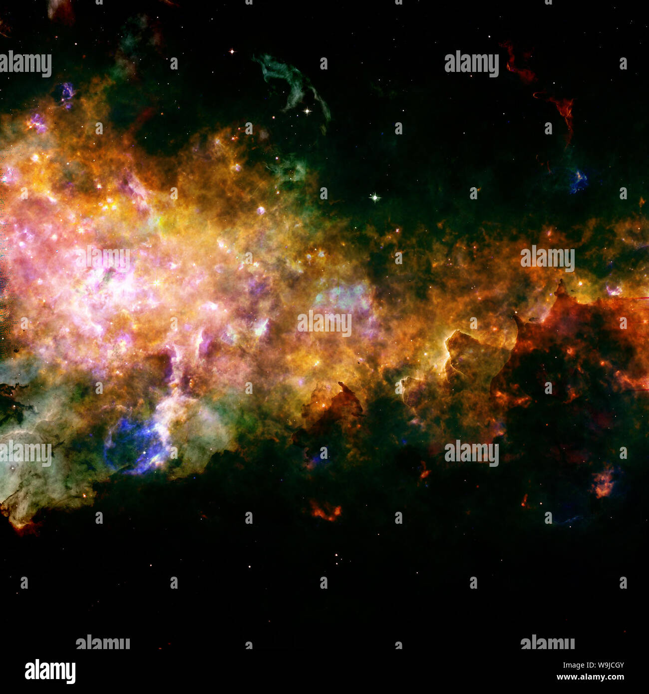 Nebula an interstellar cloud of stars dust. Deep space image. Elements ...