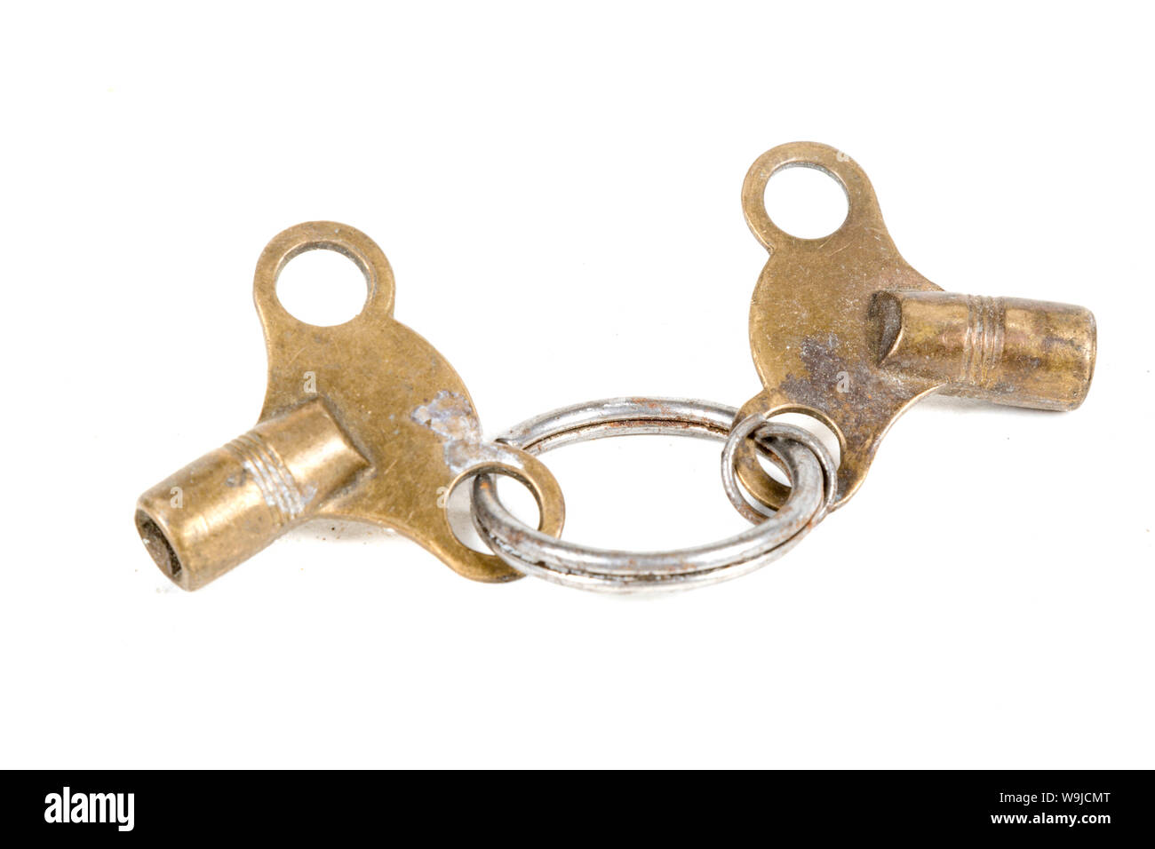 A pair of radiator bleed keys isolated on a white background Stock ...