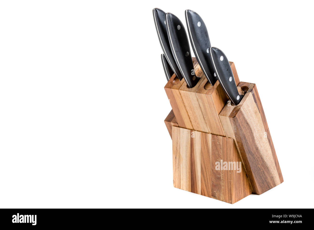 A knife block isolated on a white background Stock Photo - Alamy