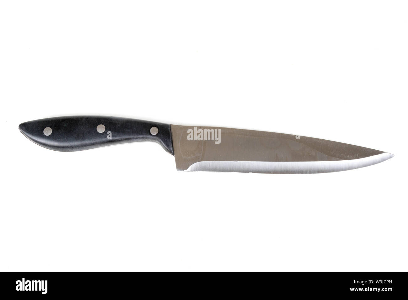 A large chef’s knife isolated on a white background Stock Photo - Alamy