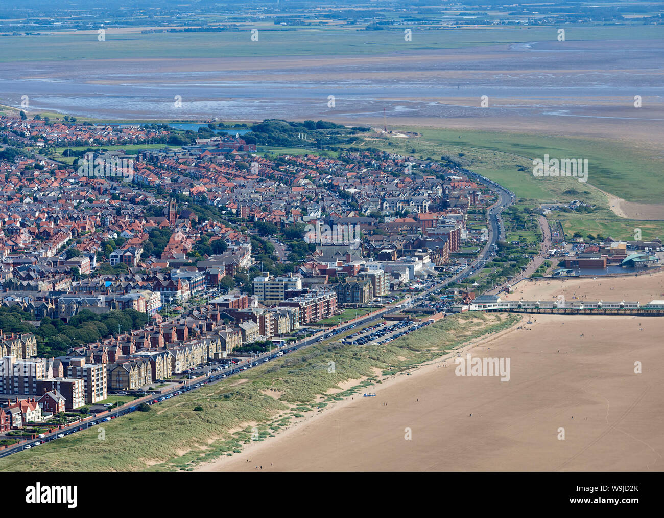 An aerial view of Lytham St Annes, Fylde Coast, North West England, UK ...
