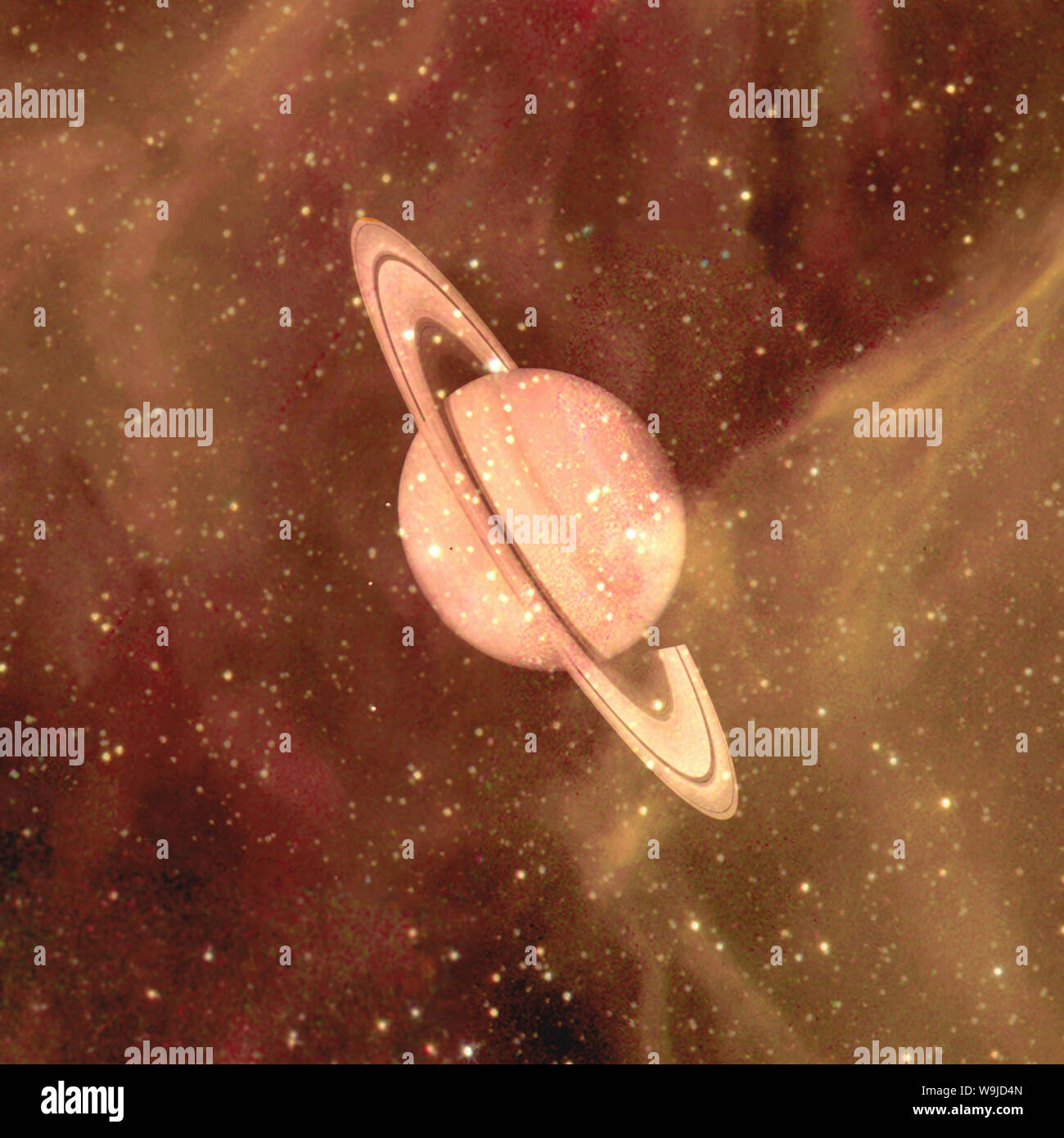 Saturn. Incredibly beautiful planets, galaxies, dark and cold beauty of ...