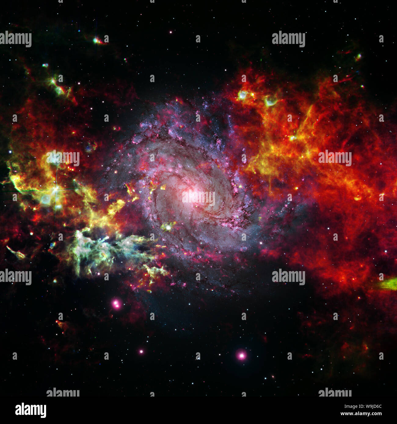 Awesome beauty of starfield somewhere in deep space. Elements of this ...