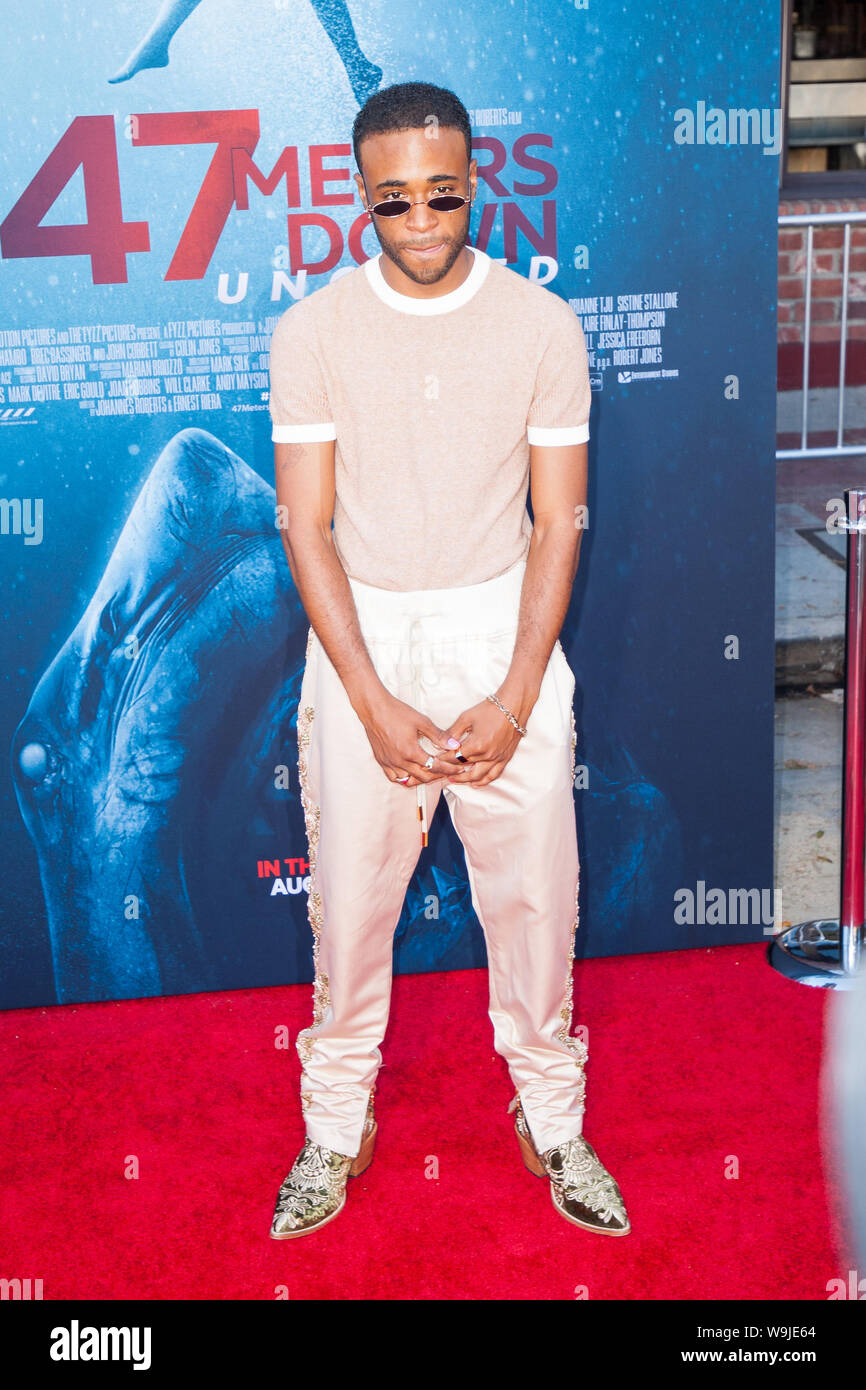 Los Angeles, CA. 13th Aug, 2019. Khylin Rhambo attends the 47 Meters ...