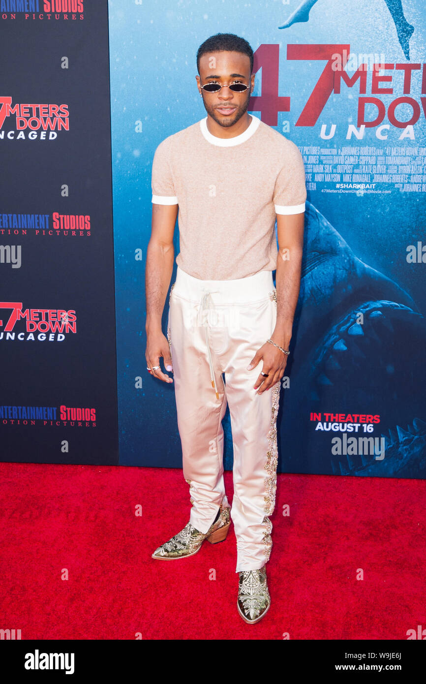 Los Angeles, CA. 13th Aug, 2019. Khylin Rhambo attends the 47 Meters ...