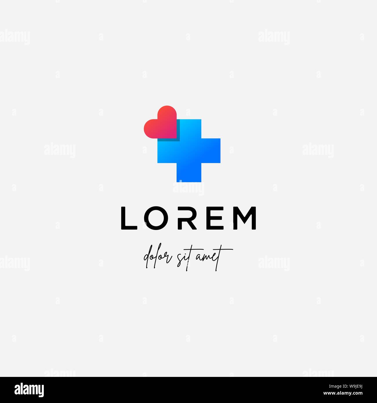 medical love logo design vector illustration Stock Vector Image & Art ...