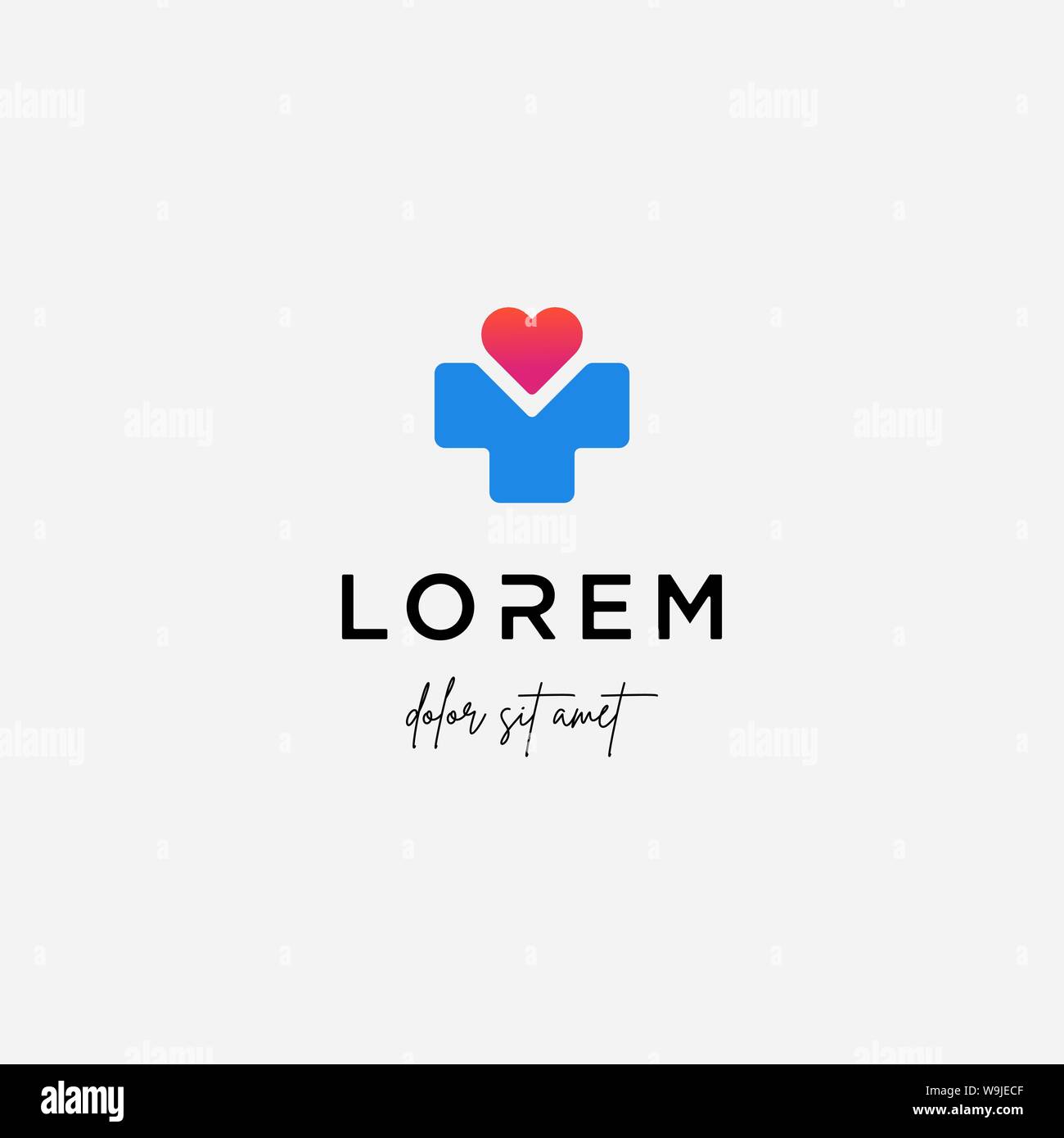 medical love logo design vector illustration Stock Vector Image & Art ...