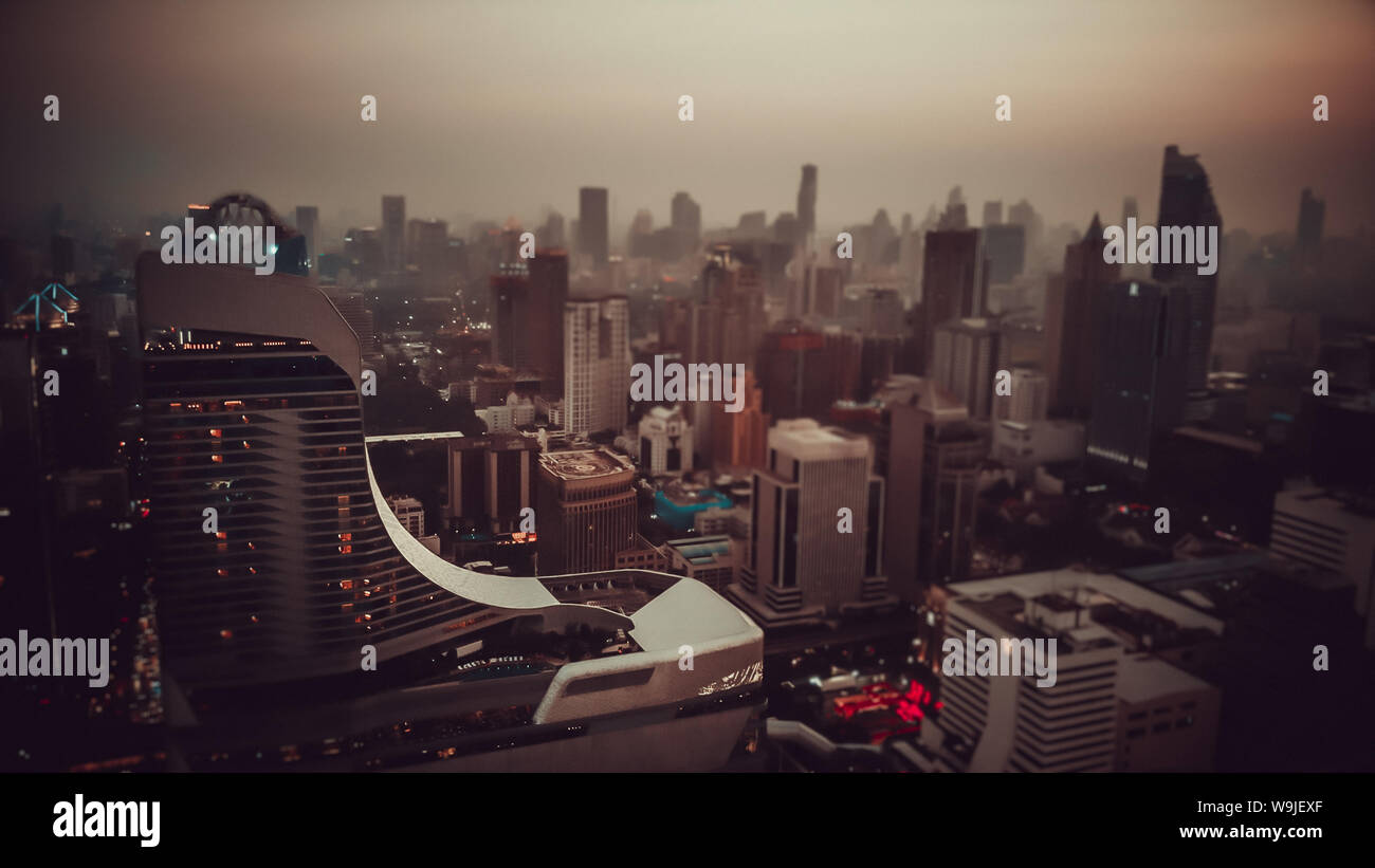 Ploenchit view from above in Bangkok in Thailand Stock Photo - Alamy